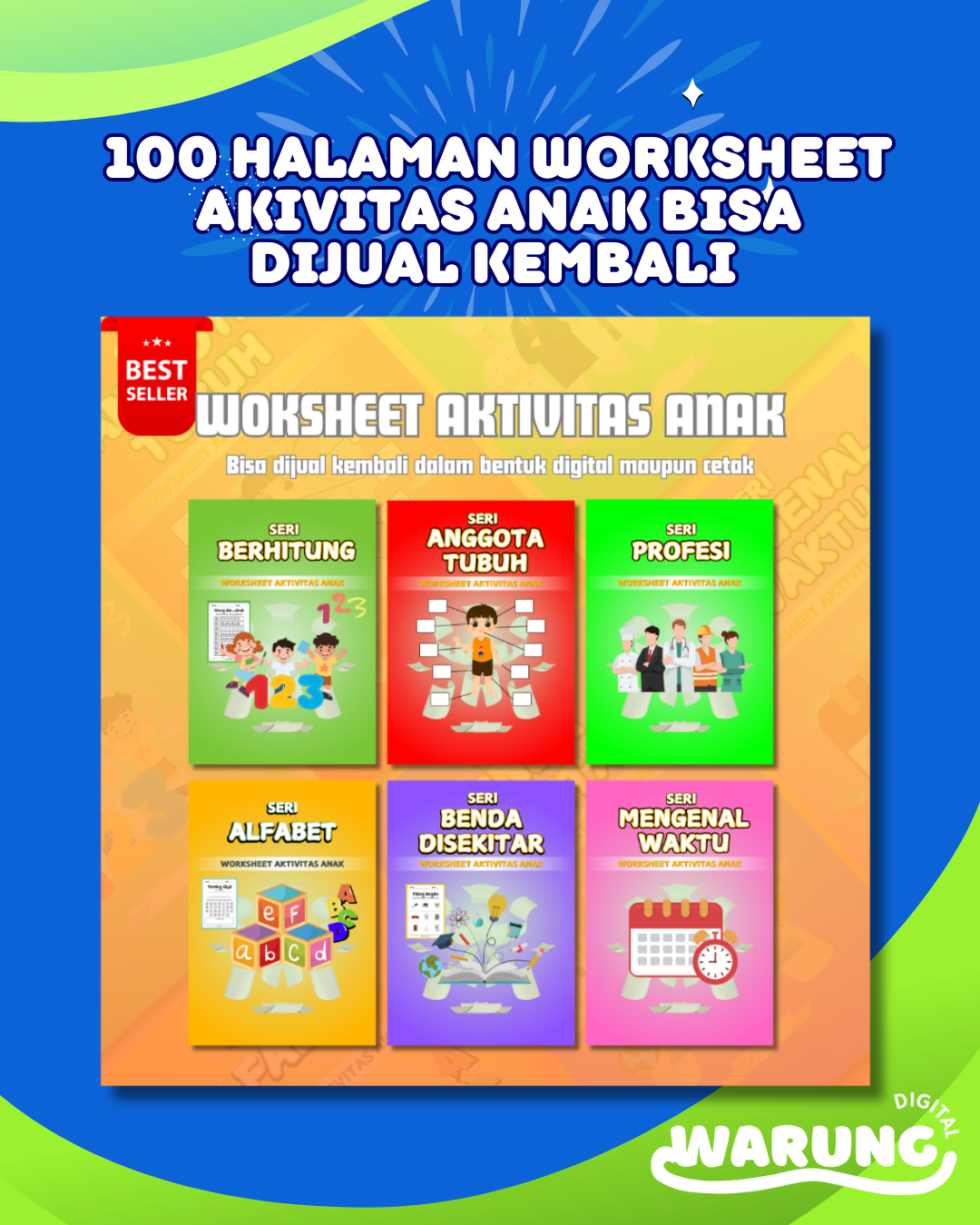 PDF BUKU MEWARNAI DAN WORKSHEET AKTIVITAS ANAK LENGKAP! by waroengdigital